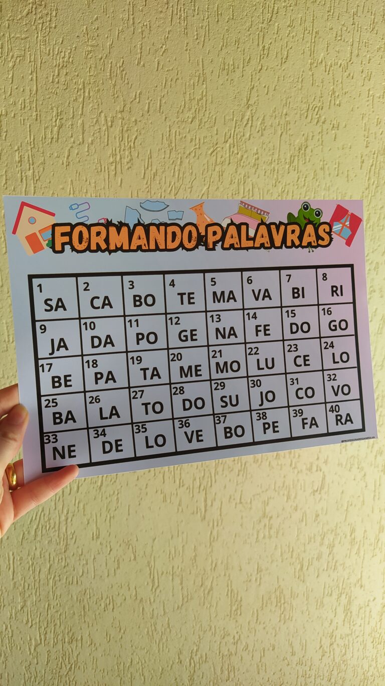 Tabela Silábica – Sílabas Simples – Professora Regiane Oficial